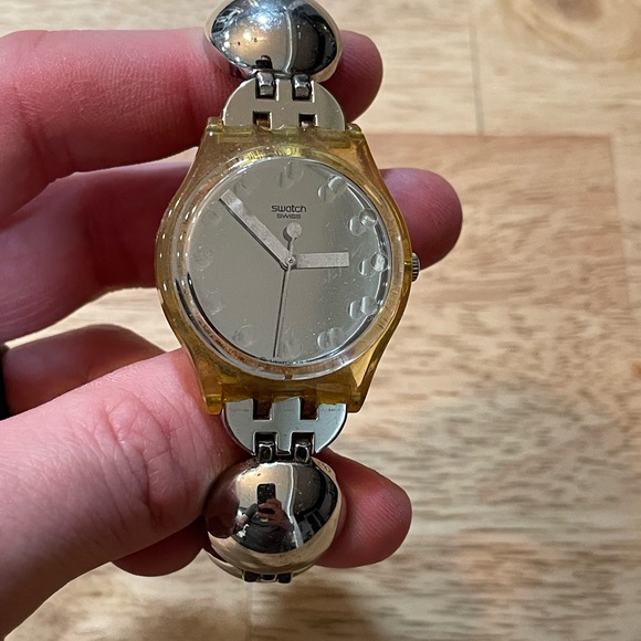 Swatch | Accessories | Vintage Swatch Womens Metal Bubble Band Watch ...